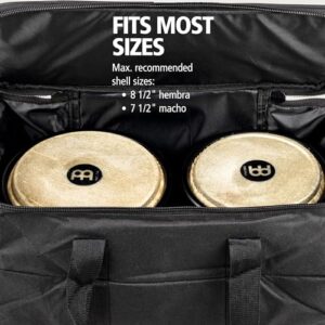 Meinl Percussion Gig Bongo Drum Bag — Standard Size — Heavy-Duty Fabric and Carrying Grip (MSTBB1)