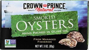 crown prince natural smoked oysters in pure olive oil, 3 ounce