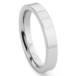 titanium kay cobalt xf chrome 4mm flat wedding band ring sz 8.0