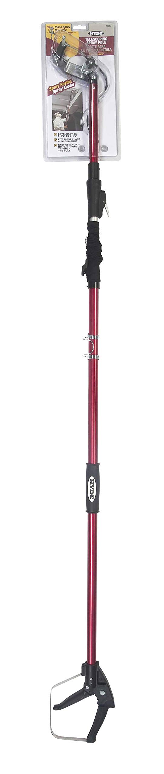 HYDE 28680 QuickReach Telescoping Spray Pole, Extends from 5-1/2 to 8-1/2 Feet