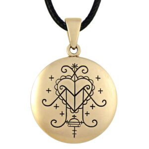 moonlight mysteries bronze ezili freda voodoo loa veve symbol pendant necklace