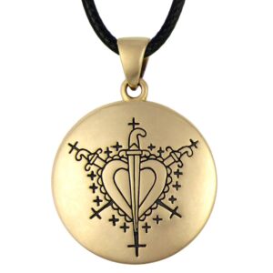 moonlight mysteries bronze ezili dantor voodoo loa veve symbol pendant necklace