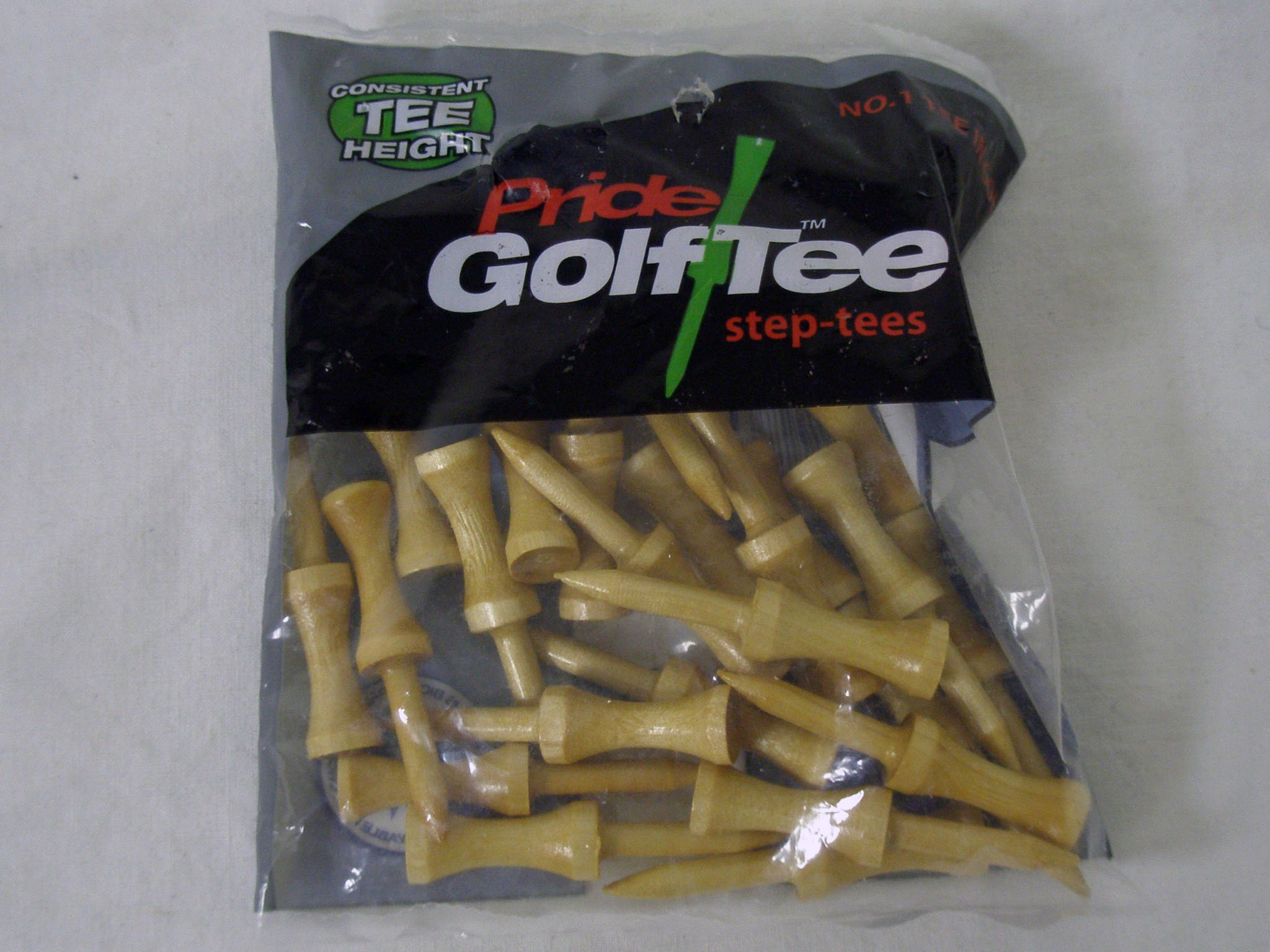 Pride Golf Tee, 3-1/4-Inch Stepdown Tee, 25 Count, Natural