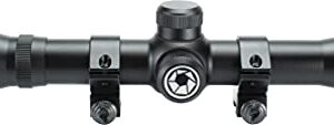 BARSKA 4x32 Plinker-22 Riflescope w/ 3/8-Inch Dovetail Rings , Black