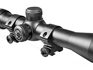 BARSKA 4x32 Plinker-22 Riflescope w/ 3/8-Inch Dovetail Rings , Black