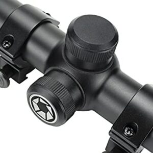 BARSKA 4x32 Plinker-22 Riflescope w/ 3/8-Inch Dovetail Rings , Black