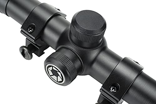 BARSKA 4x32 Plinker-22 Riflescope w/ 3/8-Inch Dovetail Rings , Black