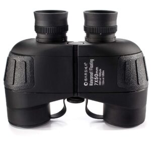 BARSKA 7x50 WP Battalion Floating Binoculars with Internal Rangefinder , Black