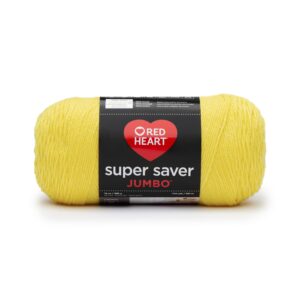 red heart super saver jumbo yarn, bright yellow