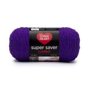 red heart amethyst super saver jumbo yarn, 1 pack, 2232 foot