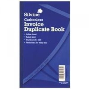 silvine carbonless duplicate book 8.25x5 inches invoice 711-t pack of 6