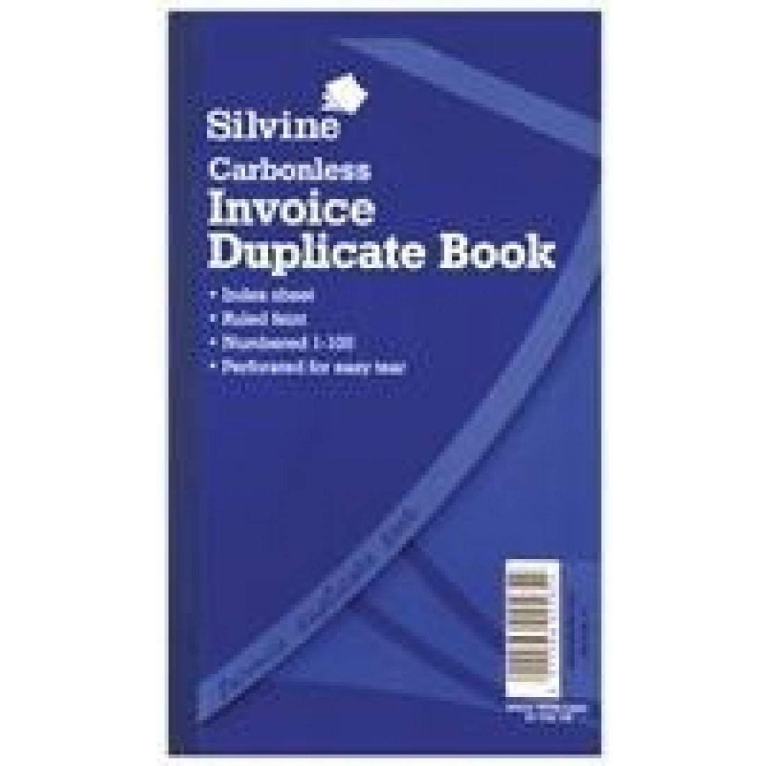 Silvine Carbonless Duplicate Book 8.25x5 inches Invoice 711-T Pack of 6