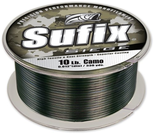 Sufix Siege 330-Yards Spool Size Fishing Line (Camo, 8-Pound)