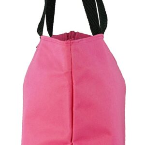 Shoulder Tote Bag with Zipper, Raspberry