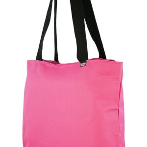 Shoulder Tote Bag with Zipper, Raspberry