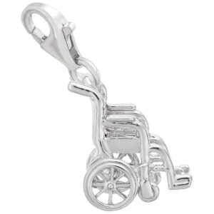 rembrandt charms wheelchair charm with lobster clasp, sterling silver