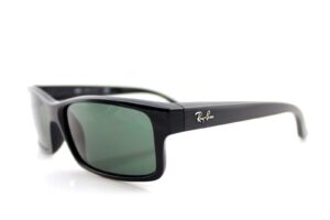 rb4151-601 sunglasses black w/green lens 59mm