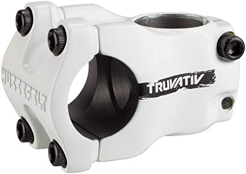 Truvativ Hussefelt Stem 40mm Clamp 31.8mm +/-0 Deg 1 1/8 in White Aluminum MTB