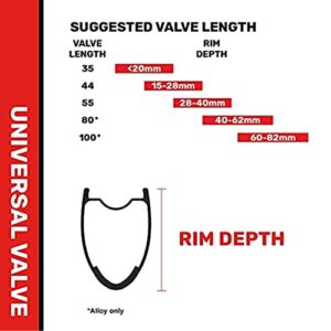 Stans-No Tubes 44mm Presta Universal Valve Stem (Carded Pair for Road)