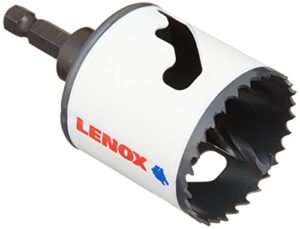 lenox tools bi-metal speed slot arbored hole saw with t3 technology, 1-13/16"