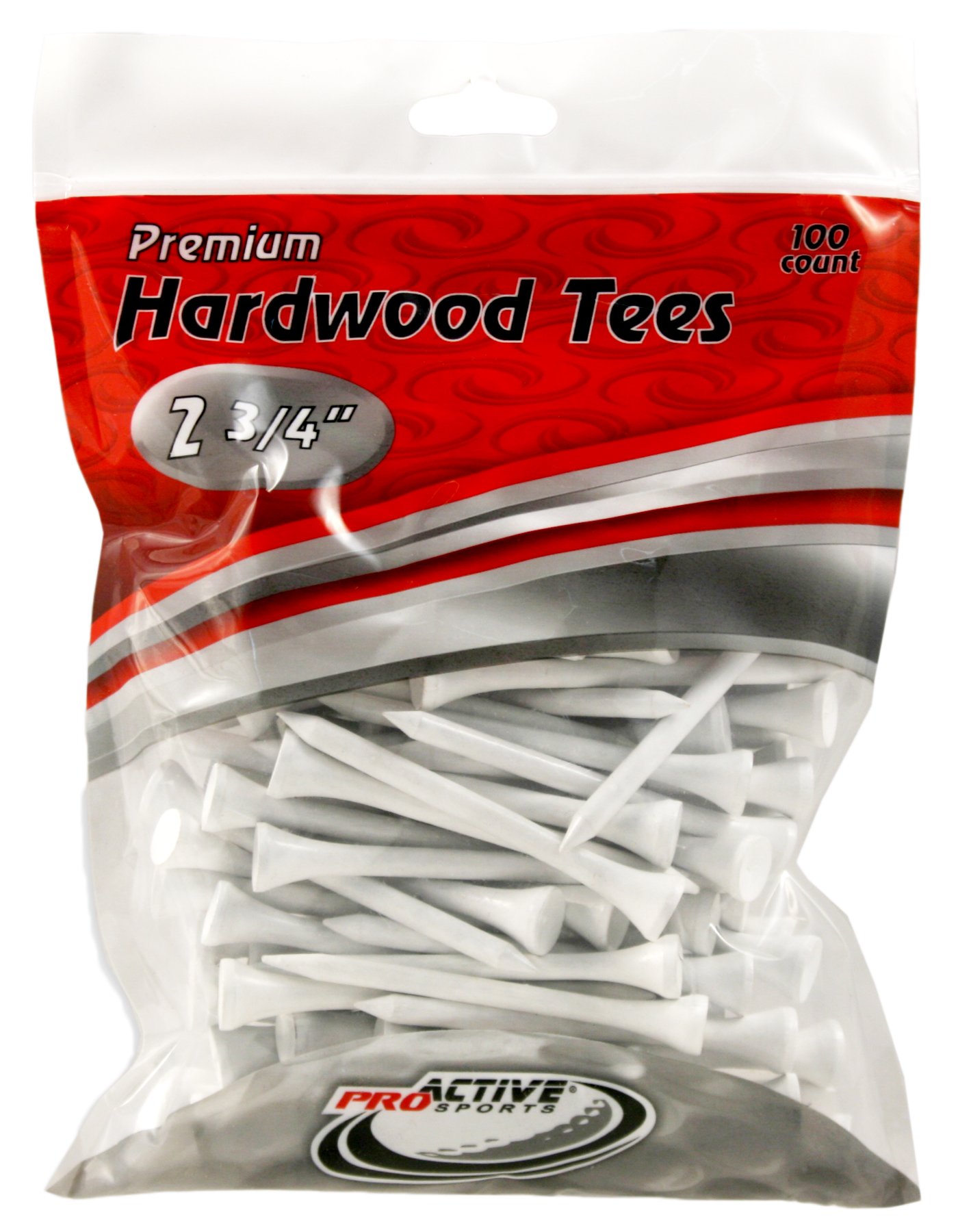 ProActive Sports 2 3/4-Inch Tees, White (100/Package)