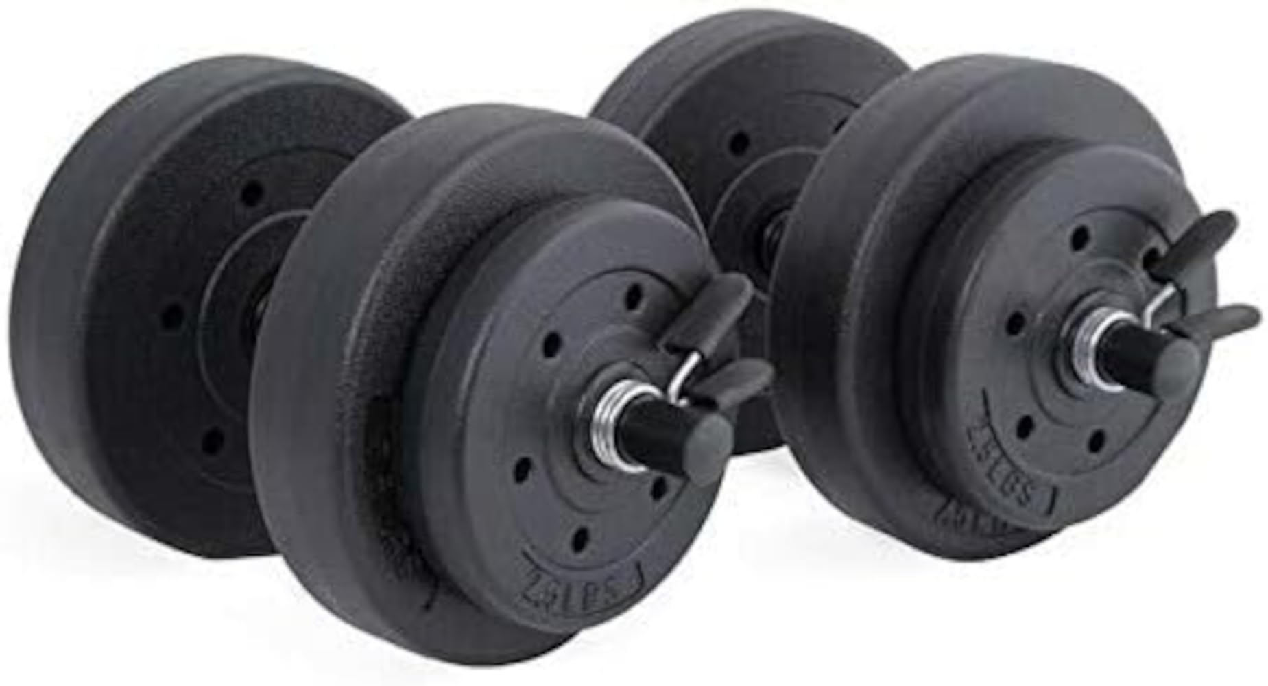 Cap Barbell 40-Pounds Cement Dumbbell Set (Black)