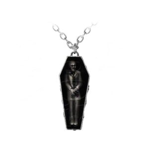 nosferatu's rest coffin pendant necklace