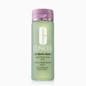 clinique all about clean liquid facial cleanser soap, mild, 6.7 fl. oz.