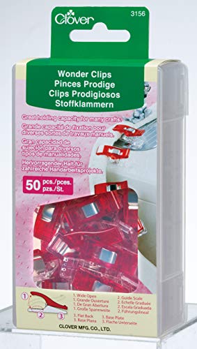 Clover Wonder Clips Pkg of 50, Red