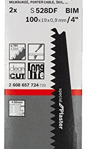 Bosch 2608657724 Saber Saw Blade S528 Df 2 Pcs