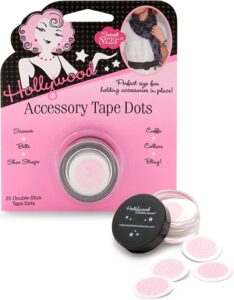 hollywood fashion secrets accessory tape dots, hypoallergenic, secure hold, 25-count