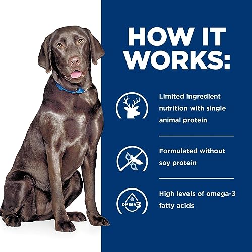 Hill's Prescription Diet d/d Skin/Food Sensitivities Potato & Venison Formula Dry Dog Food, Veterinary Diet, 17.6 lb. Bag