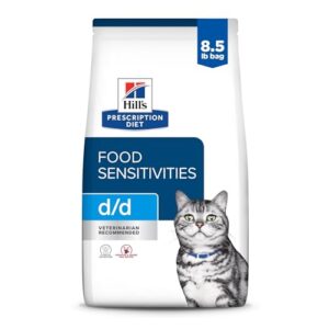 hill's prescription diet d/d food sensitivities venison & green pea formula dry cat food, veterinary diet, 8.5 lb. bag