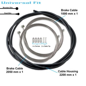 SHIMANO Universal Standard Brake Cable Set, For MTB or Road Bikes