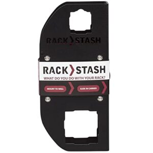 rack stash vertical wall mounted 2" hanging hitch storage by 1up usa | garage organization, bicycle, ski, cargo carrier, (quick install, usa made), industrial grade powder coated steel, holds 90lbs