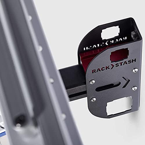 Rack Stash Vertical Wall Mounted 2" Hanging Hitch Storage by 1UP USA | Garage Organization, Bicycle, Ski, Cargo Carrier, (Quick Install, USA Made), Industrial Grade Powder Coated Steel, Holds 90lbs