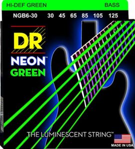 dr strings hi-def neon bass guitar strings (ngb6-30)