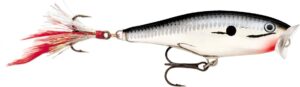 rapala skitter pop 05 fishing lure, 2-inch, chrome