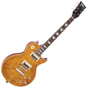 vintage reissued series paradise v100afd electric guitar (flamed maple amber)