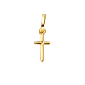 goldenmine fine jewelry collection 14k yellow or white gold tiny cross pendant