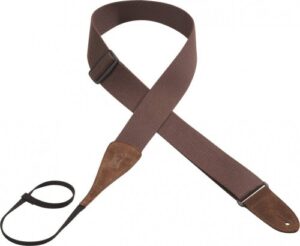 levy's leathers 2" cotton strap for resonator style guitars with headstock loop and tri-glide height adjustment; brown (mc8a-brn)