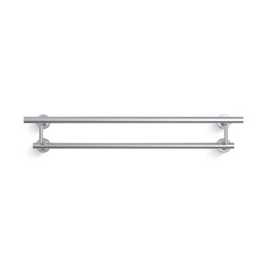 KOHLER 14381-CP Purist Hotelier Bathroom Towel Shelf, Wall-Mount Towel Rack, Bathroom Towel Holder, Polished Chrome