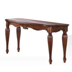 acme dreena rectangular wooden sofa table in cherry