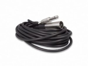 your cable store 50 foot xlr male 3 pin to 1/4" mono microphone cable, unbalanced