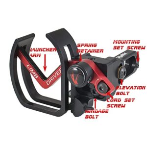 Vapor Trail Archery Arrow Rest Pro V, Right Hand, Red Arm