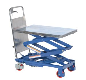 vestil cart-200-d double scissor hydraulic elevating cart, 220 lb. capacity, 27-1/2" x 17-1/2" platform