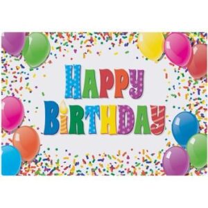 happy birthday paper placemats 50 per pack