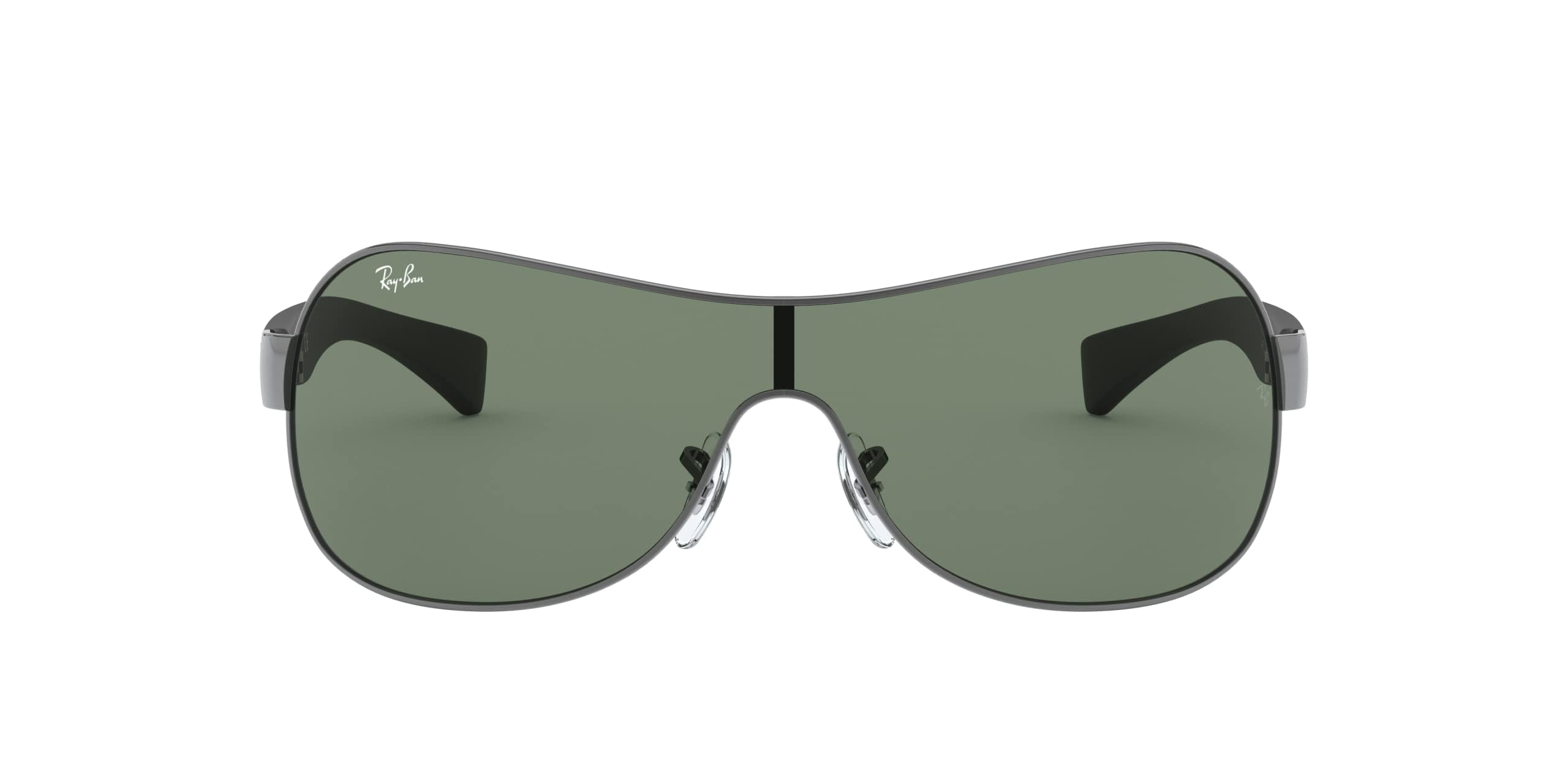 Ray-Ban RB3471 Shield Sunglasses, Gunmetal/Dark Green, 32 mm