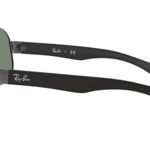 Ray-Ban RB3471 Shield Sunglasses, Gunmetal/Dark Green, 32 mm