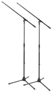 ms7701b tripod microphone stand package - 2 stands